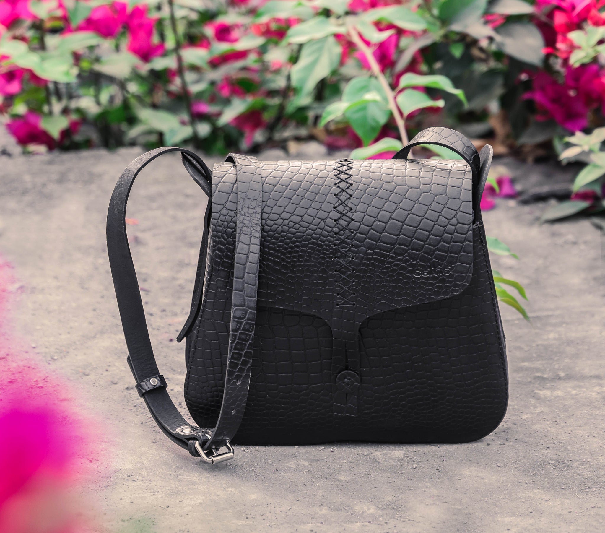 New Celtic Pure Leather Sling Bag, Art: BG-1391Brown : BG-1392Black ...